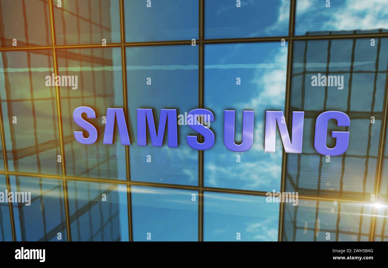 Suwon, South Korea, February 6, 2024: Samsung technology headquarters ...