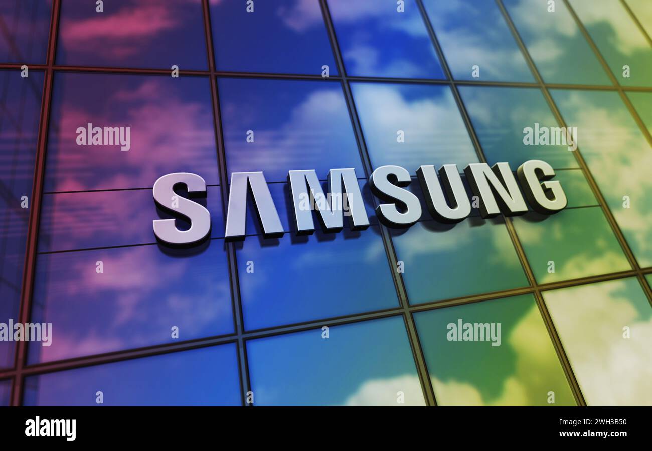 Suwon, South Korea, February 6, 2024: Samsung technology headquarters ...