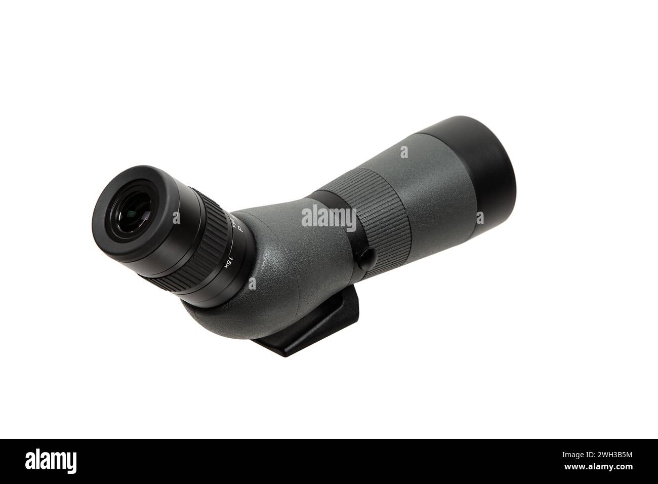 Modern spyglass. Long-range observation device. Monocular isolate on a ...
