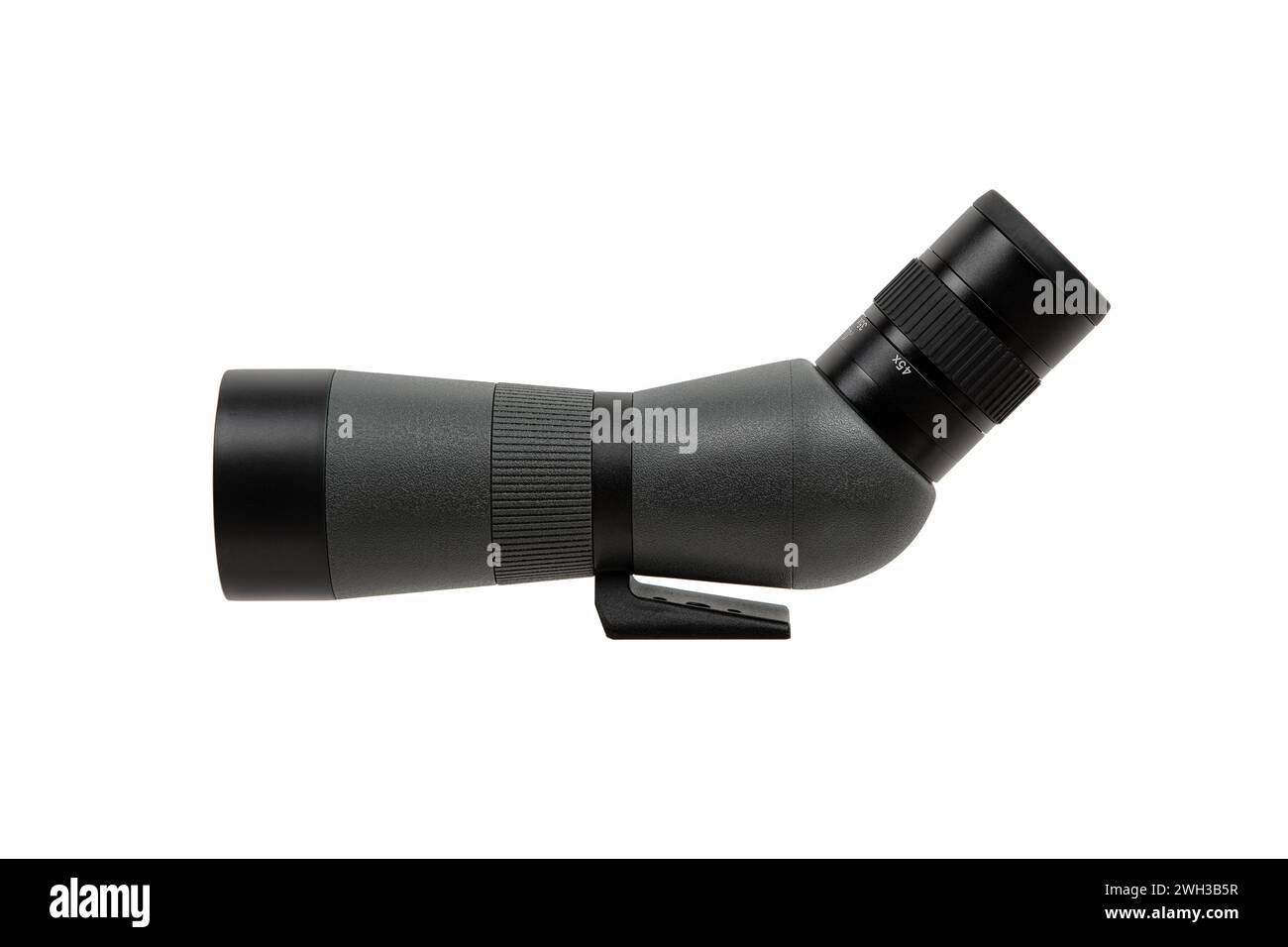 Modern spyglass. Long-range observation device. Monocular isolate on a ...