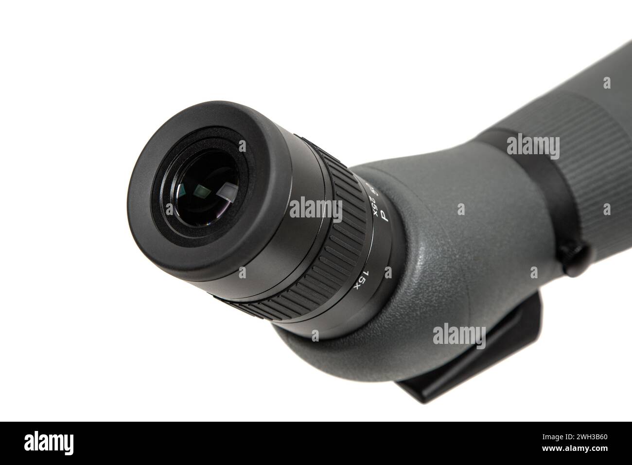 Modern spyglass. Long-range observation device. Monocular isolate on a ...