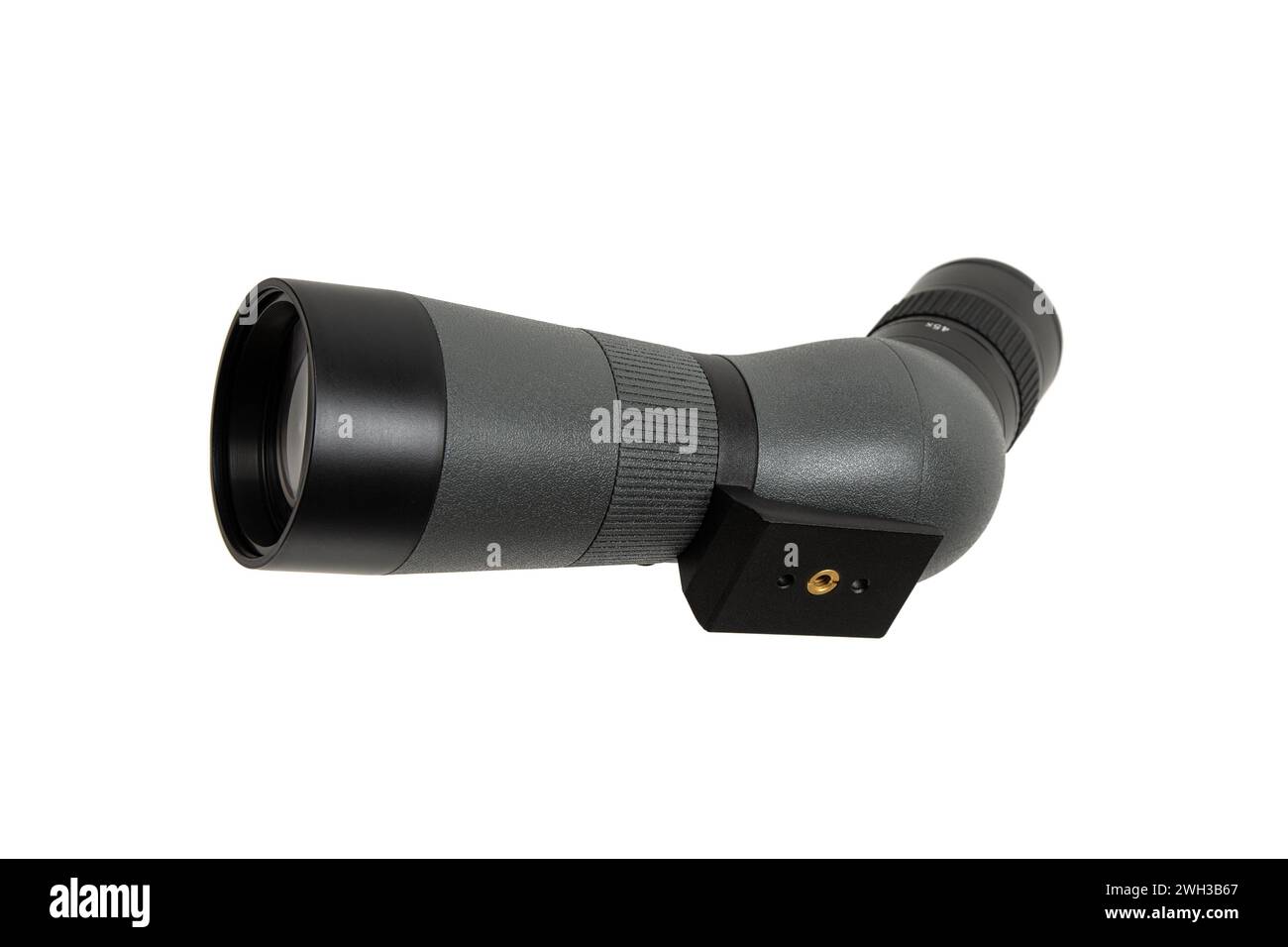 Modern spyglass. Long-range observation device. Monocular isolate on a ...