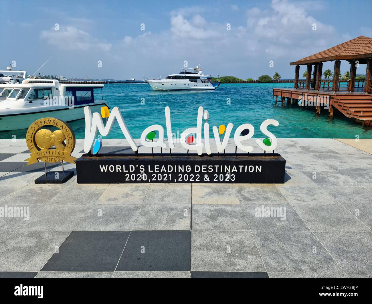 Male, Maldives - 02. Feburary 2024: The logo of the dream vacation ...