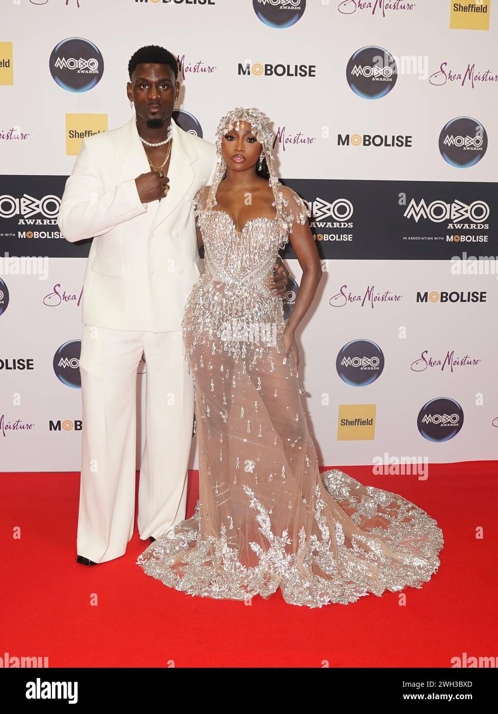 Dami Hope and Indiyah Polack attends the Mobo Awards, at the Utilita Arena Sheffield. Picture ...
