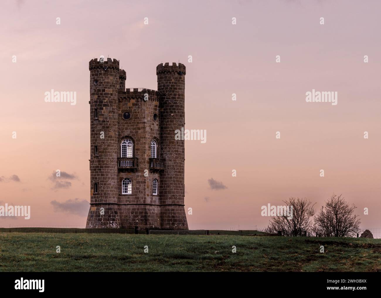 The iconic Broadway Tower in The Cotswolds Stock Photo - Alamy