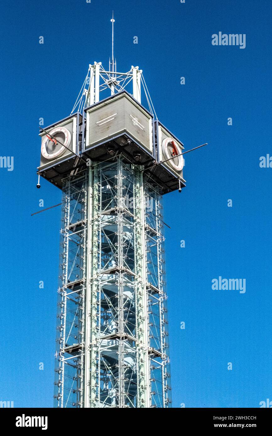 The iconic clock tower in central Oslo, Norway Stock Photo - Alamy