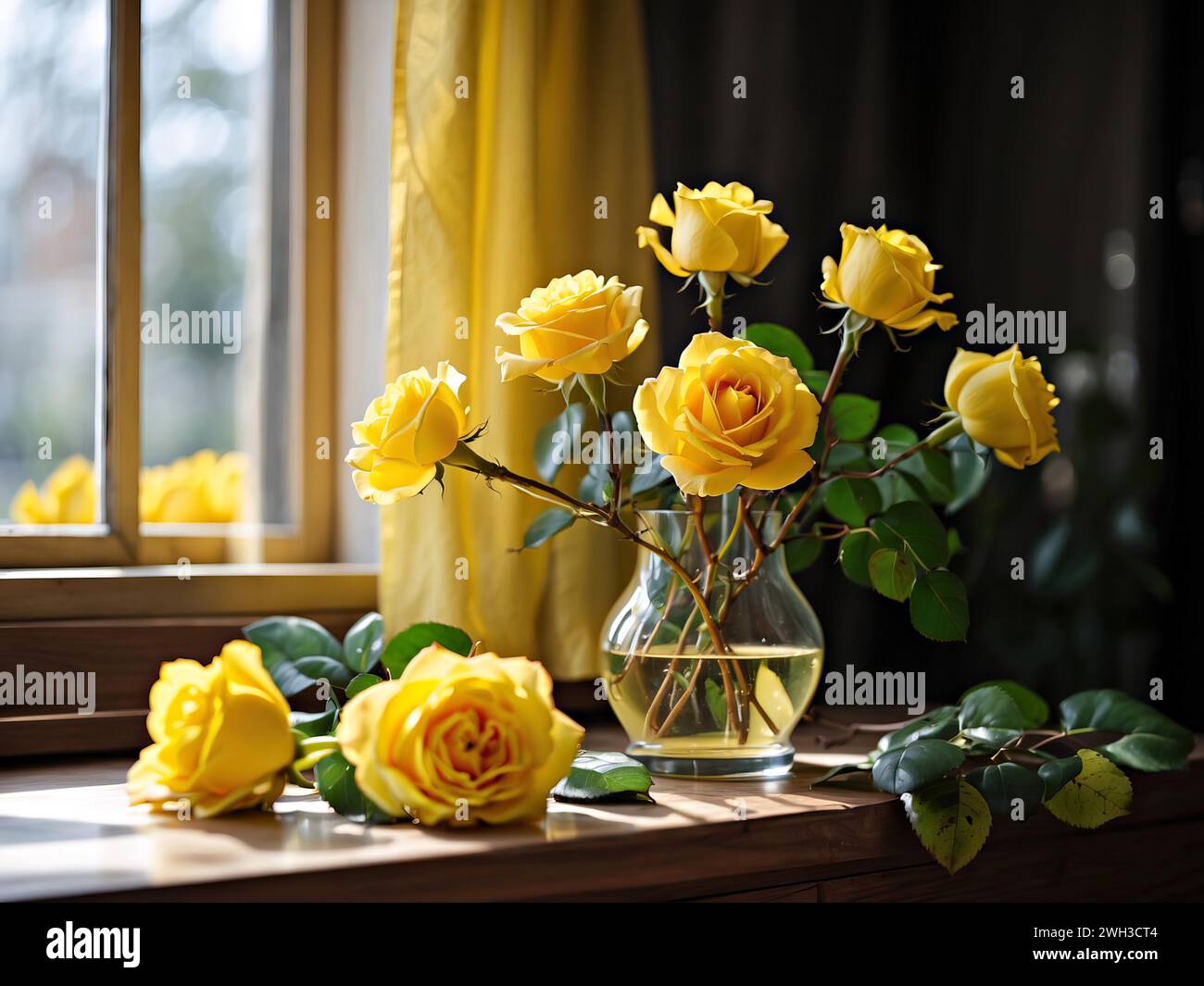 Pink yellow white rose Stock Vector Images - Alamy