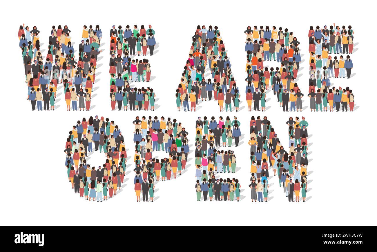 Crowd of local people Stock Vector Images - Alamy