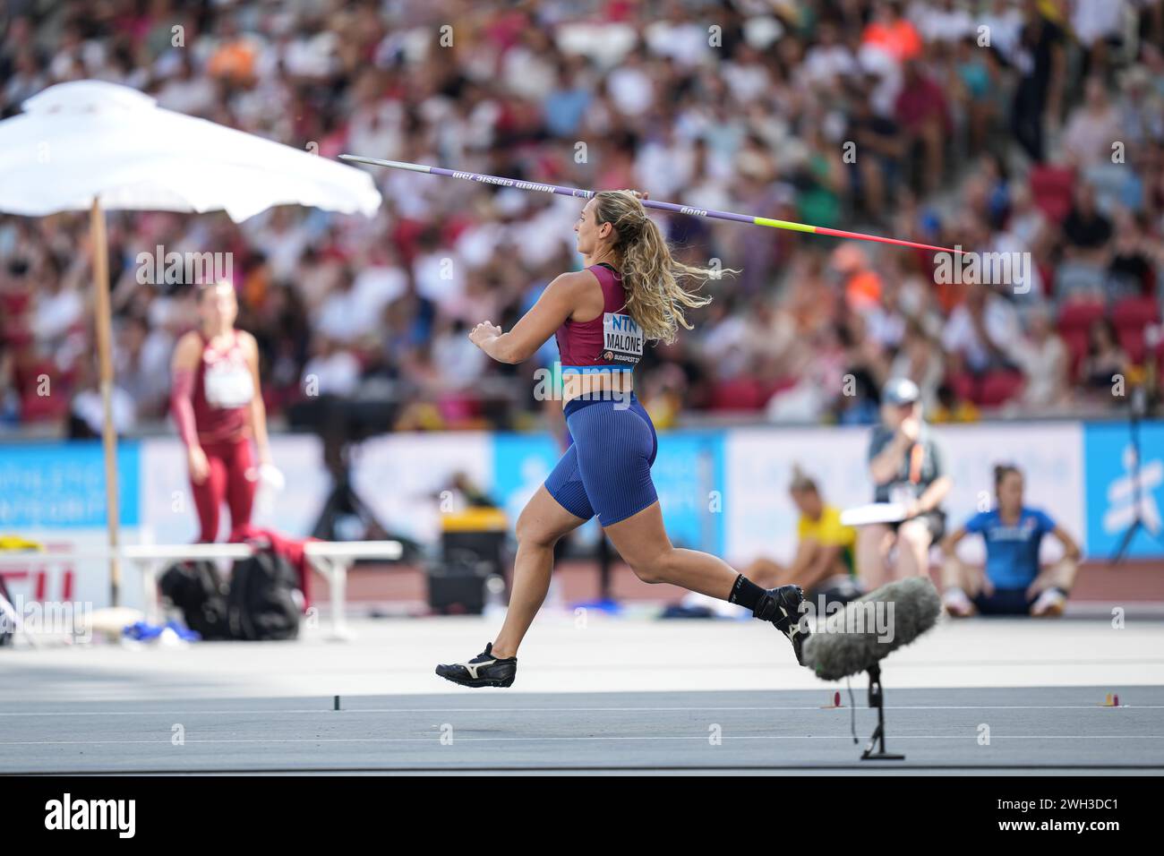 Maggie MALONE participating in the Javelin Throw at the World Athletics ...