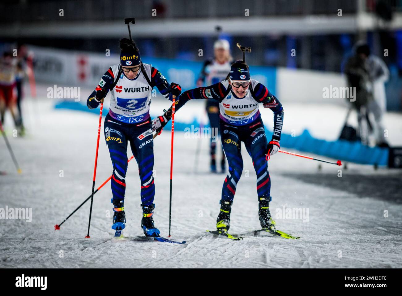 Morave, Czech Republic, 07/02/2024, Julia Simon, left, and Justine ...