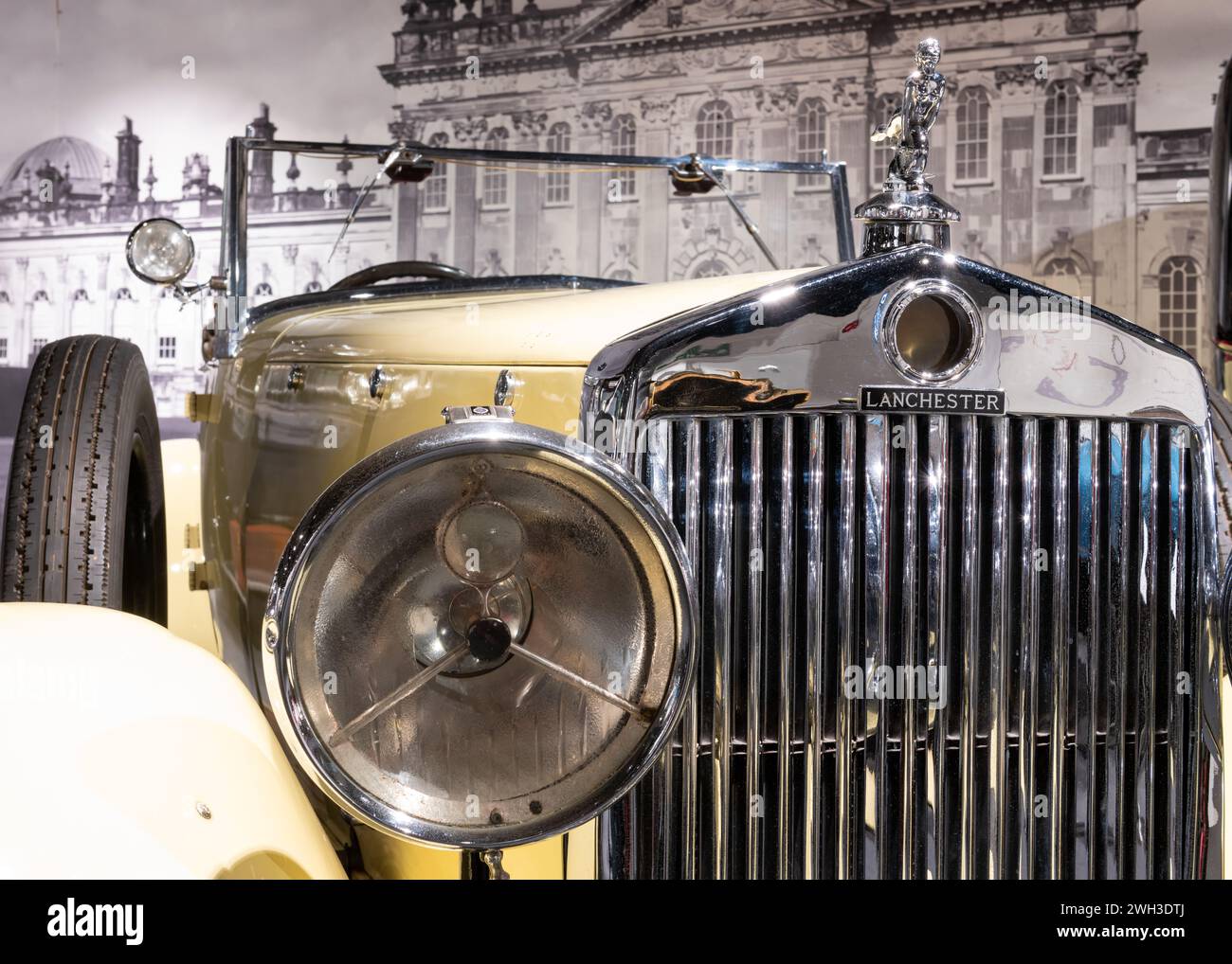 Sparkford.Somerset.United Kingdom.January 7th 2024.A 1929 Lanchester ...