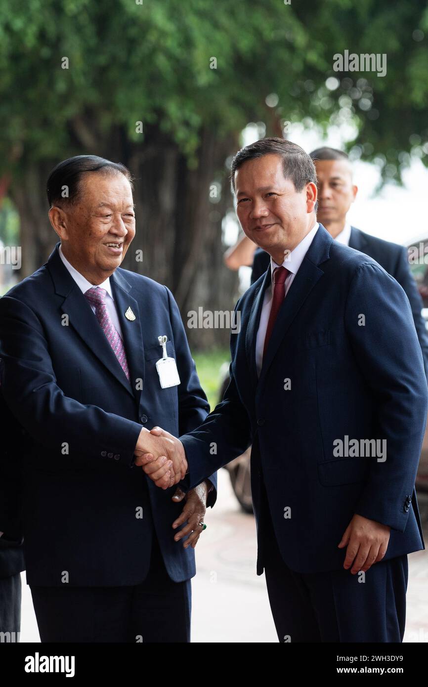 Bangkok, Thailand. 07th Feb, 2024. Cambodian Prime Minister Hun Manet ...