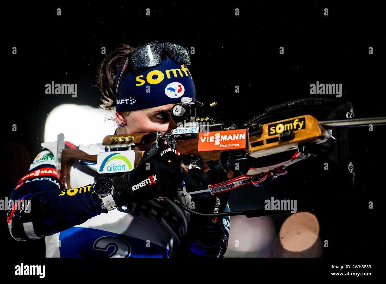 Morave, Czech Republic, 07/02/2024, Julia Simon of France during mixed ...
