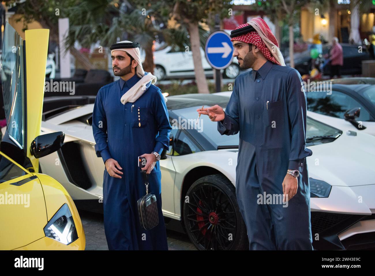 Doha , Qatar-February 01,2023 : Exhibition of luxury supercars ...