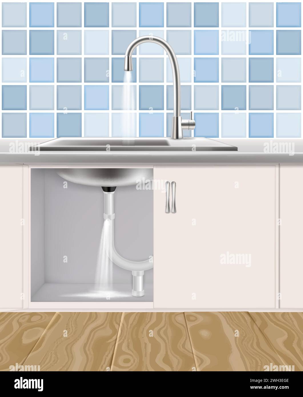 Broken bathroom sink Stock Vector Images - Alamy