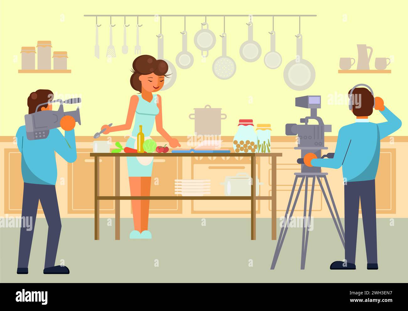 Crew preparing Stock Vector Images - Alamy