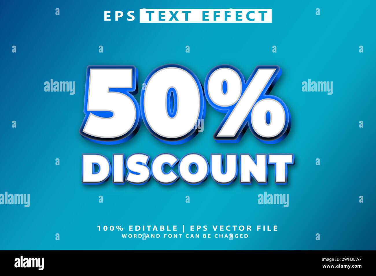 Editable discount promotion, text effect 3d text effect Stock Vector ...