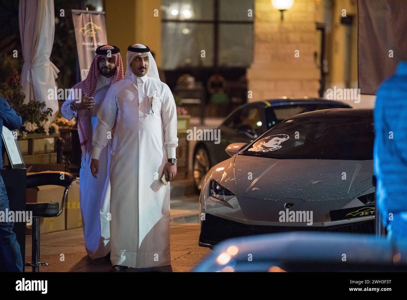 Doha , Qatar-February 01,2023 : Exhibition of luxury supercars ...
