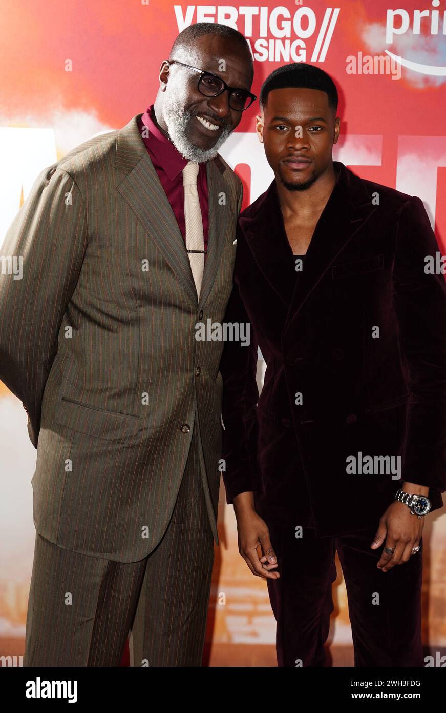 George Amponsah (left) and Stephen Odubola attend the UK premiere of ...
