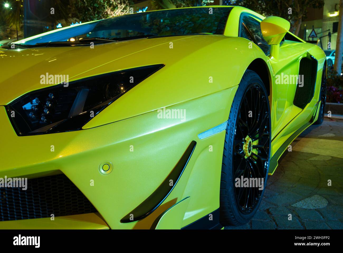 Doha , Qatar-February 01,2023 : Exhibition of luxury supercars ...