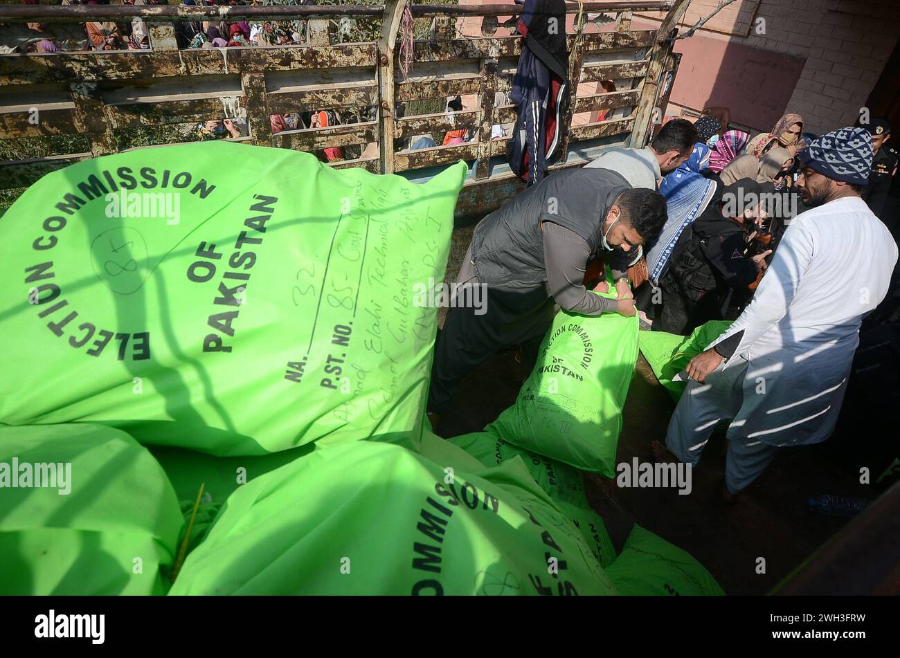 Peshawar, Peshawar, Pakistan. 7th Feb, 2024. Voting materials ...