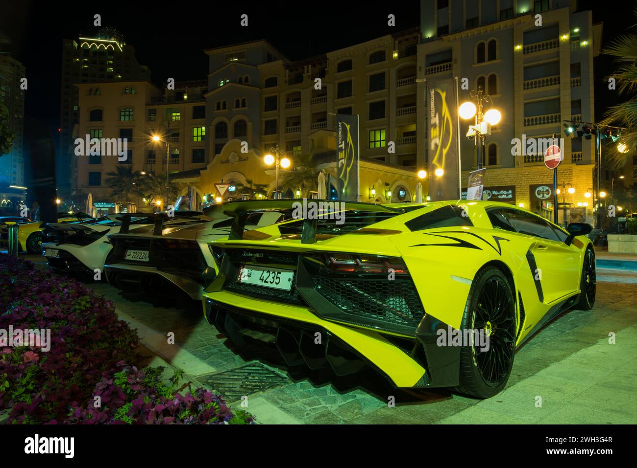 Doha , Qatar-February 01,2023 : Exhibition of luxury supercars ...