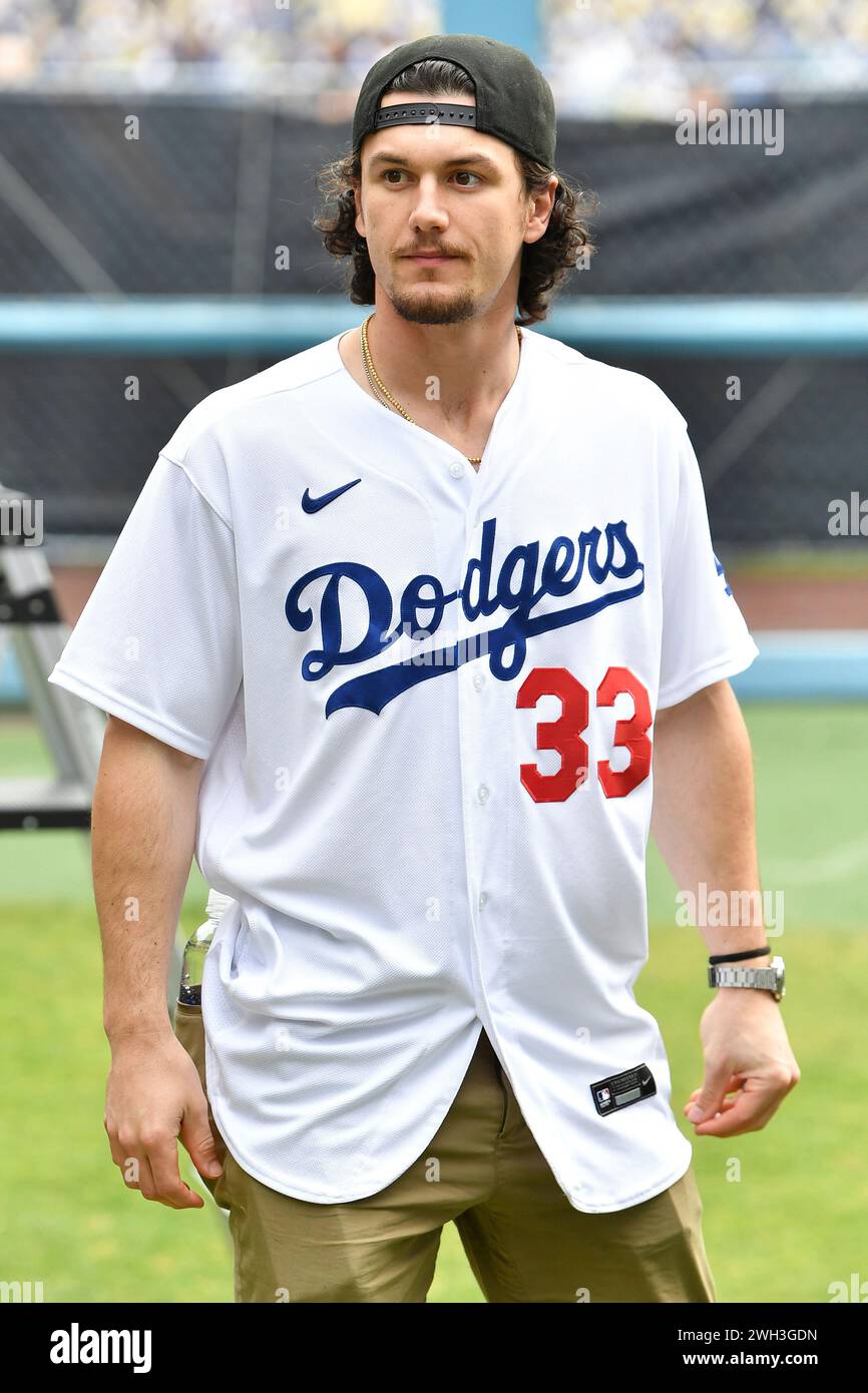 LOS ANGELES, CA - FEBRUARY 03: Los Angeles Dodgers center fielder James ...