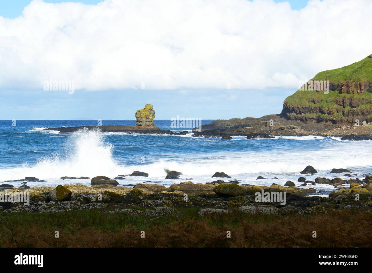 Ocean coast landscape. North Ireland Giants's causeway. North Ireland ...