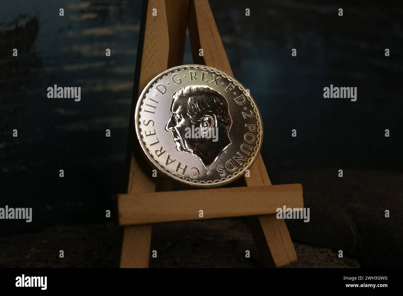King charles iii coin close up hi-res stock photography and images - Alamy