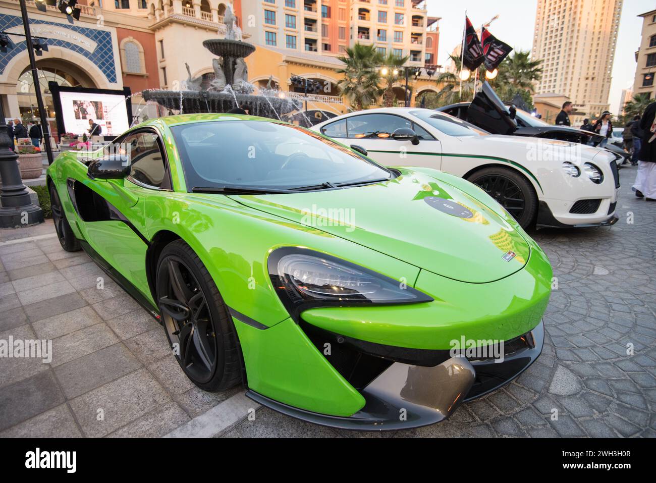 Doha , Qatar-February 01,2023 : Exhibition of luxury supercars ...