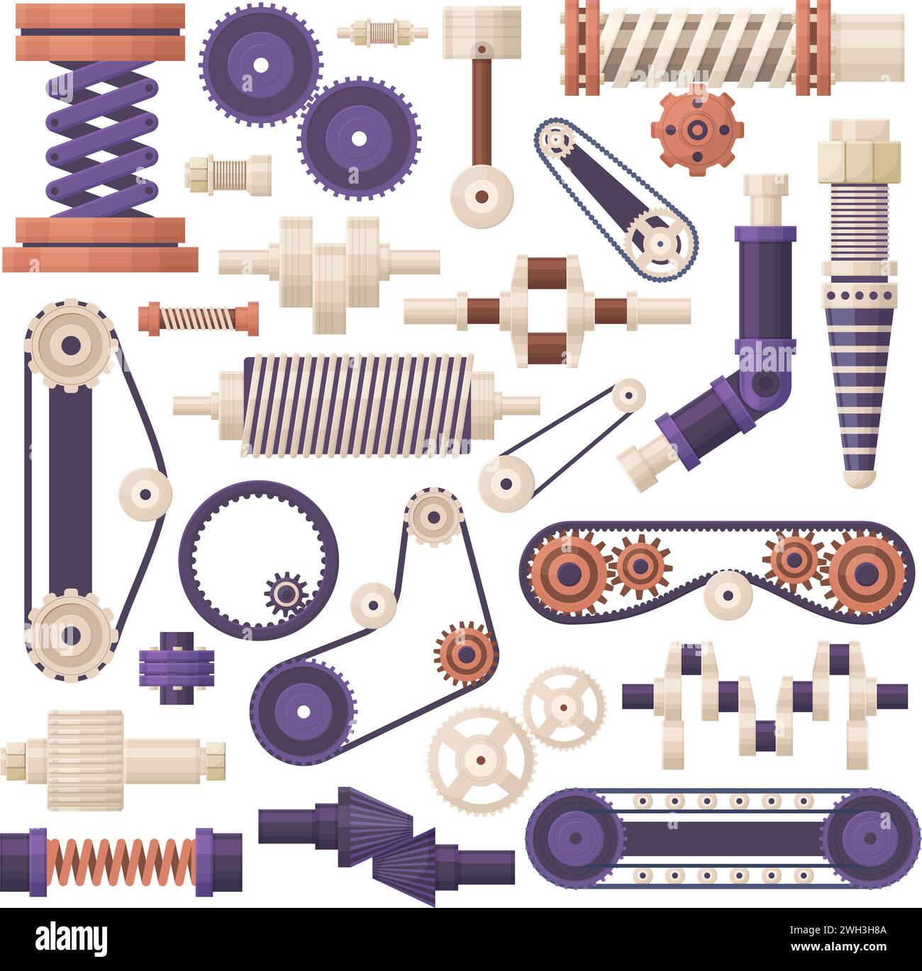 Machine gear parts, machinery, engine industry equipment. Industrial ...