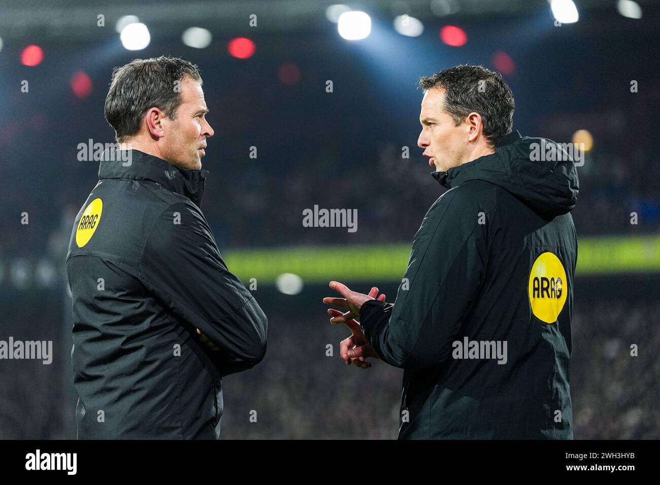 Rotterdam - Referee Bas Nijhuis, Referee Richard Martens during the ...