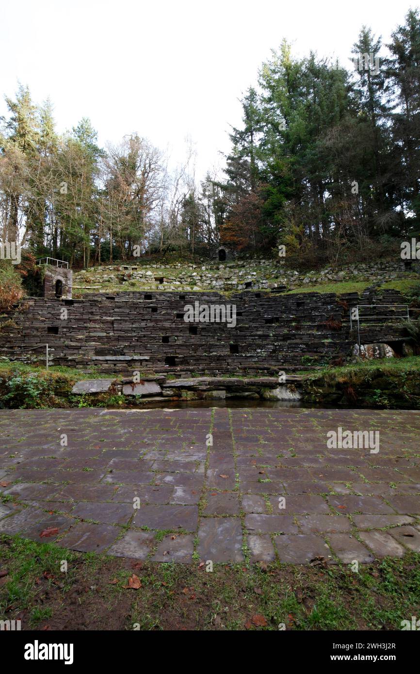 Amphitheatre at Parc Glynllifon manor house. Plas Glynllifon. North ...
