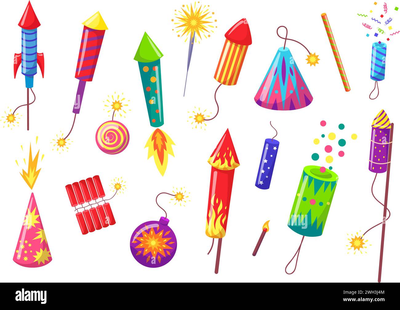 Cartoon fire cracker Cut Out Stock Images & Pictures - Alamy