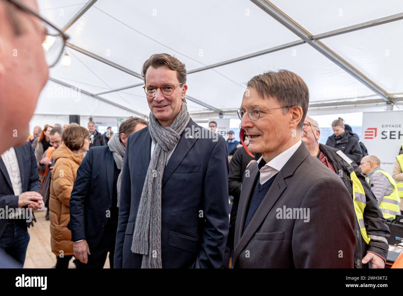 NRW Ministerpräsident Hendrik WÜST CDU mit Bundesminister für ...