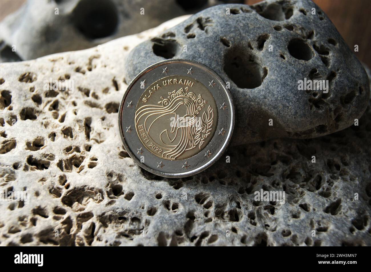 Estonian circulating commemorative coin 2 Euro 2 Euro For Ukraine 2022 ...