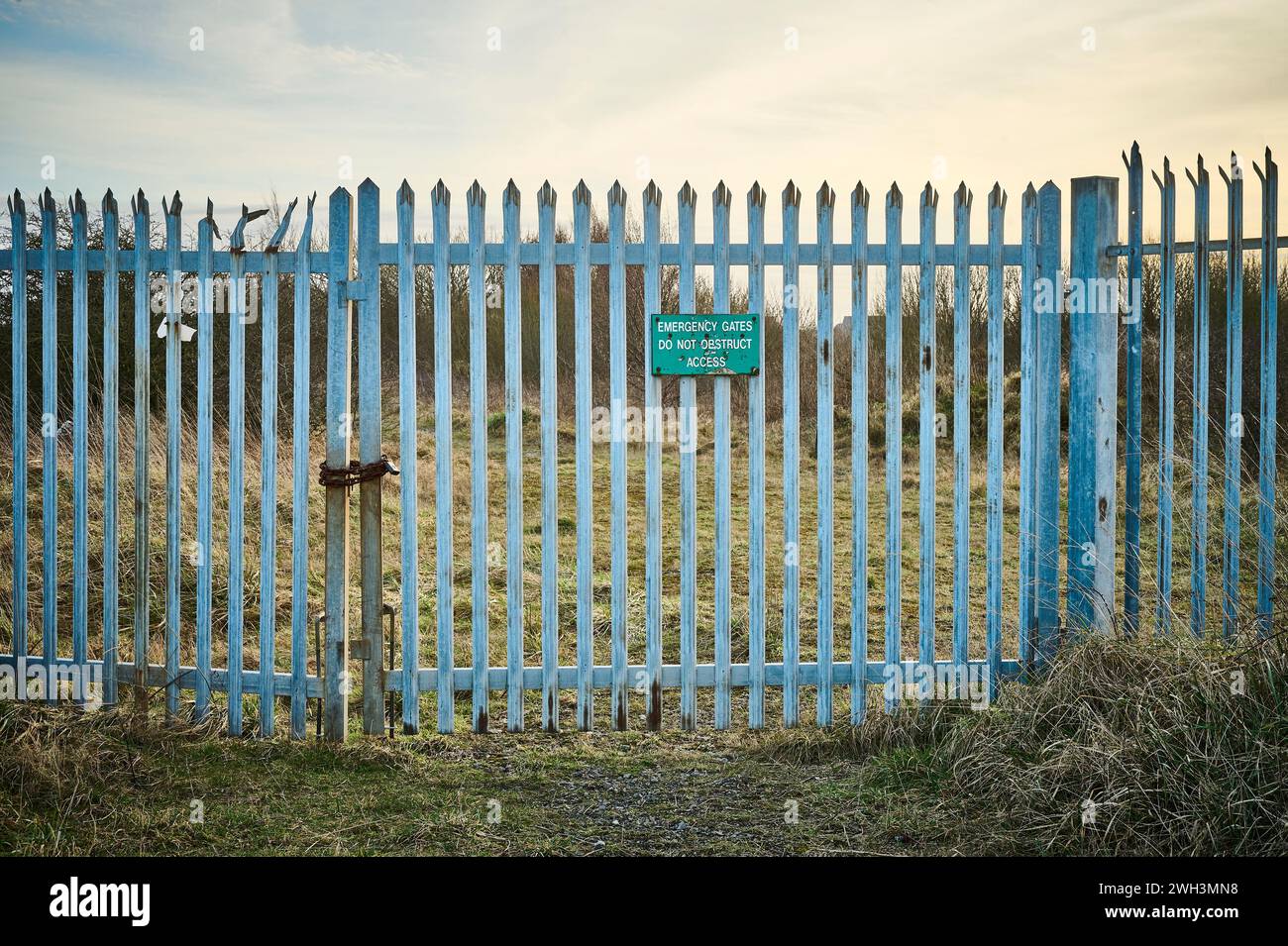 Gate for emergency access Stock Photo - Alamy