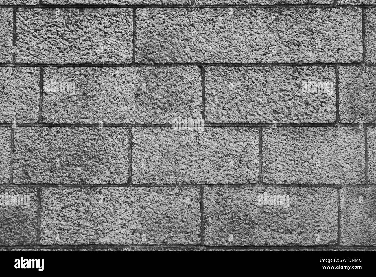 Gray concrete wall blocks Black and White Stock Photos & Images - Alamy