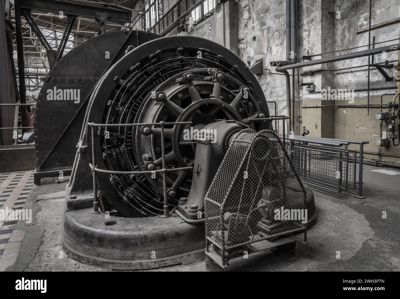 Detail of a historic electric engine Stock Photo - Alamy