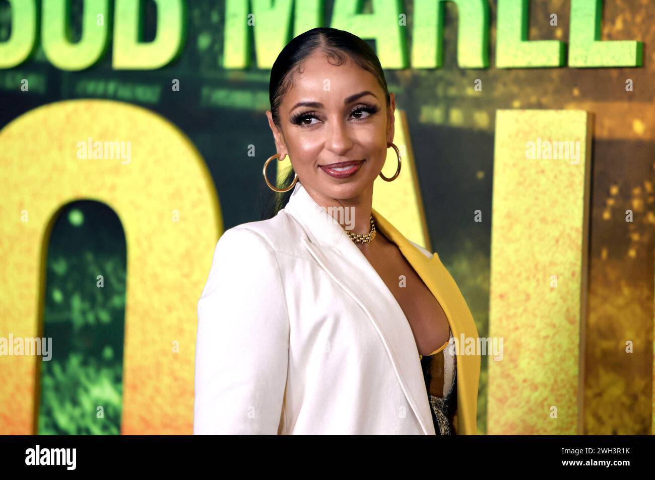 Mya bei der Premiere des Kinofilms Bob Marley: One Love im Regency Village Theatre. Los Angeles ...