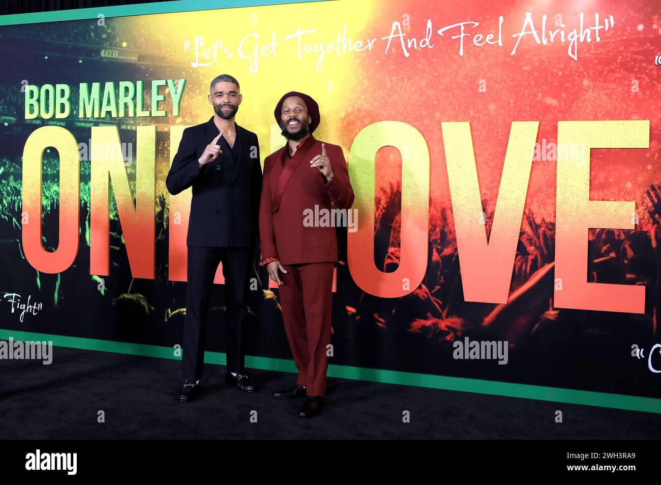 Kingsley Ben-Adir und Ziggy Marley bei der Premiere des Kinofilms Bob ...