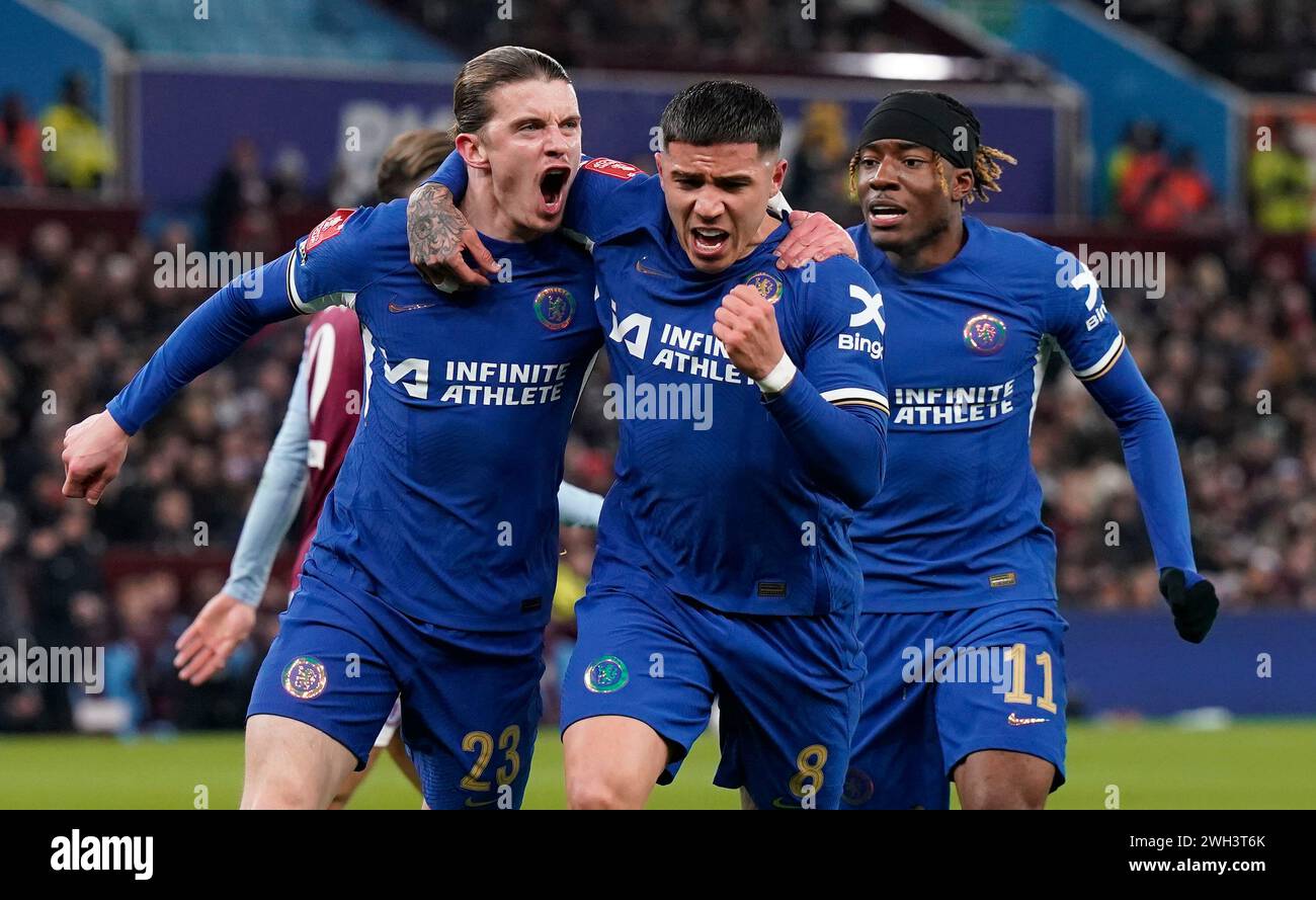 Birmingham, UK. 7th Feb, 2024. Conor Gallagher of Chelsea (L ...