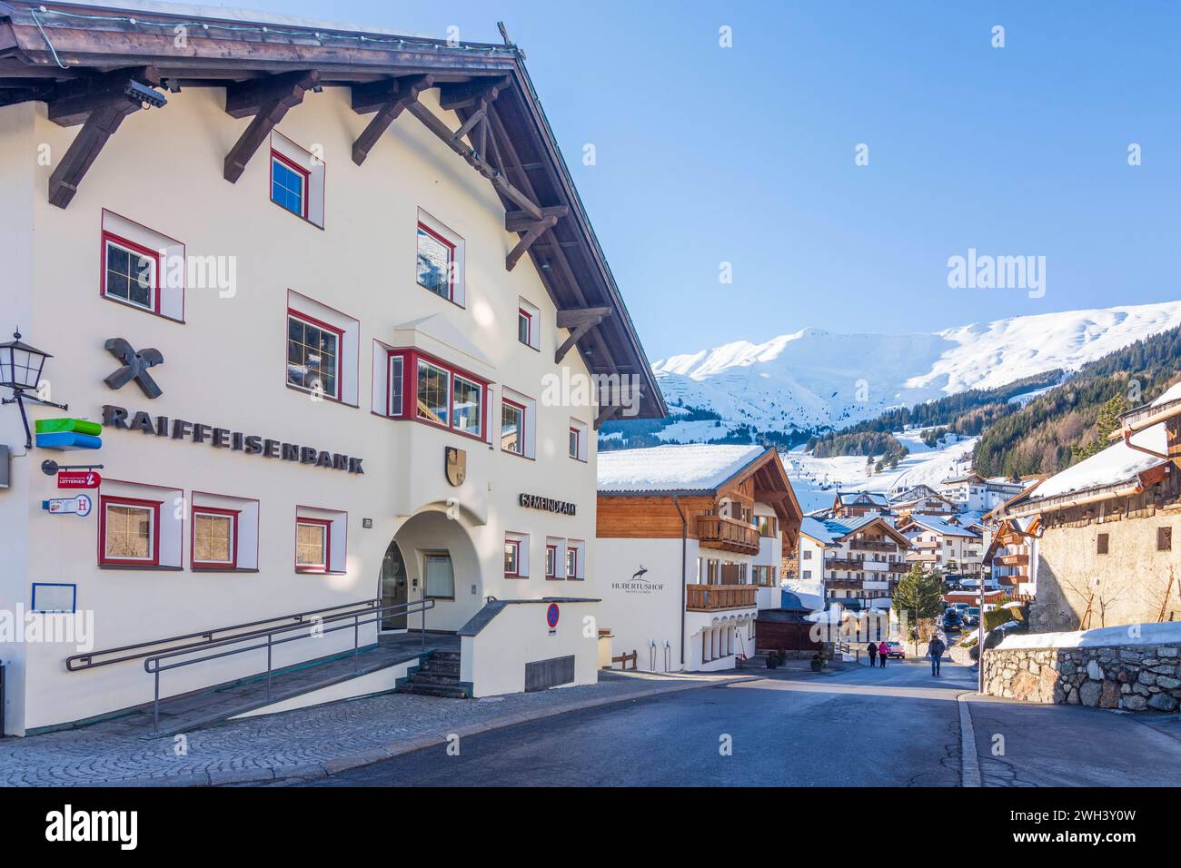 village Fiss, town hall, Samnaun Alps Fiss Serfaus-Fiss-Ladis Tirol ...
