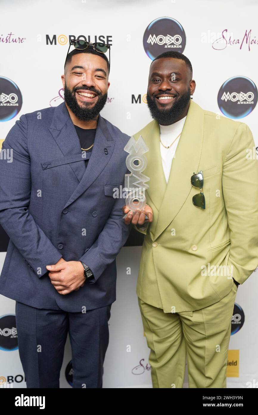 Shxtsngigs with Best Media Personality award at the Mobo Awards, at the ...