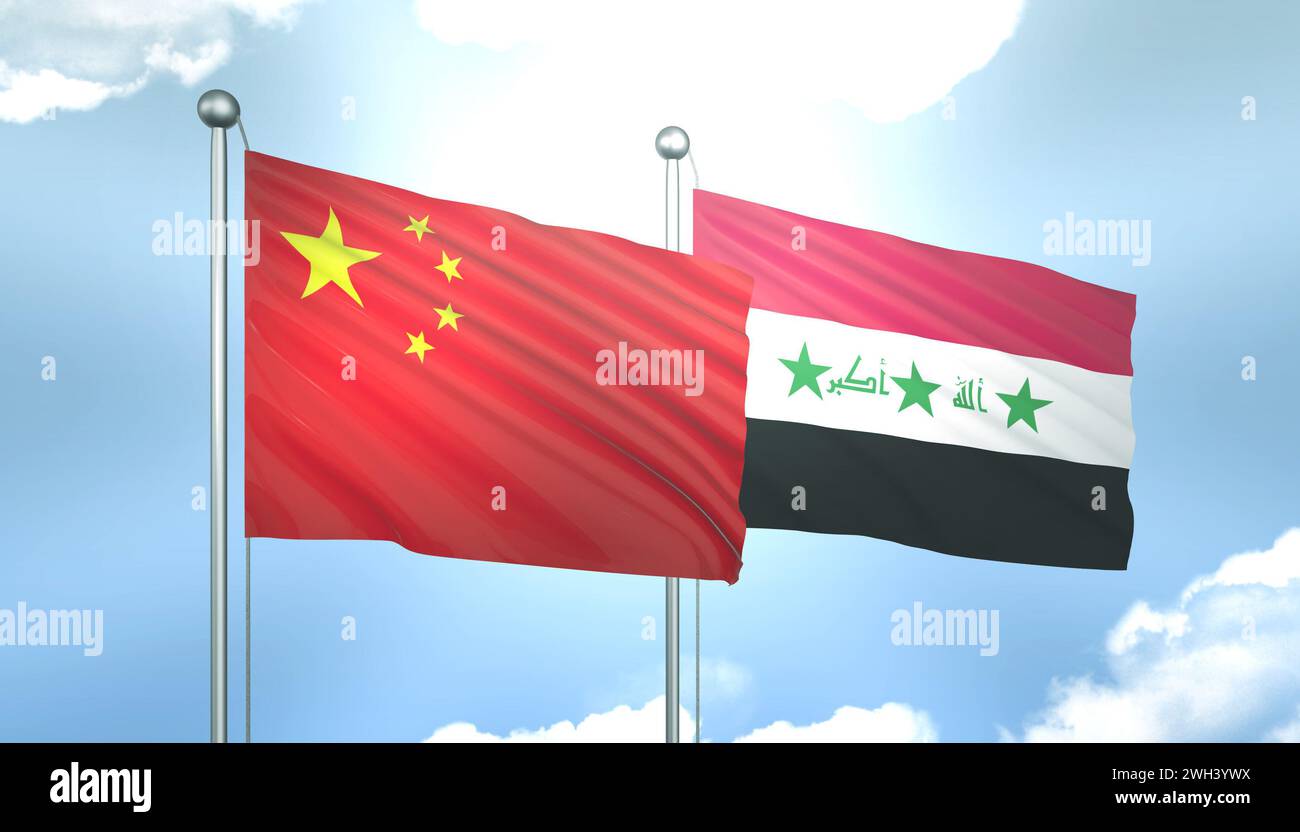 3d render iraqi national flag hi-res stock photography and images - Alamy