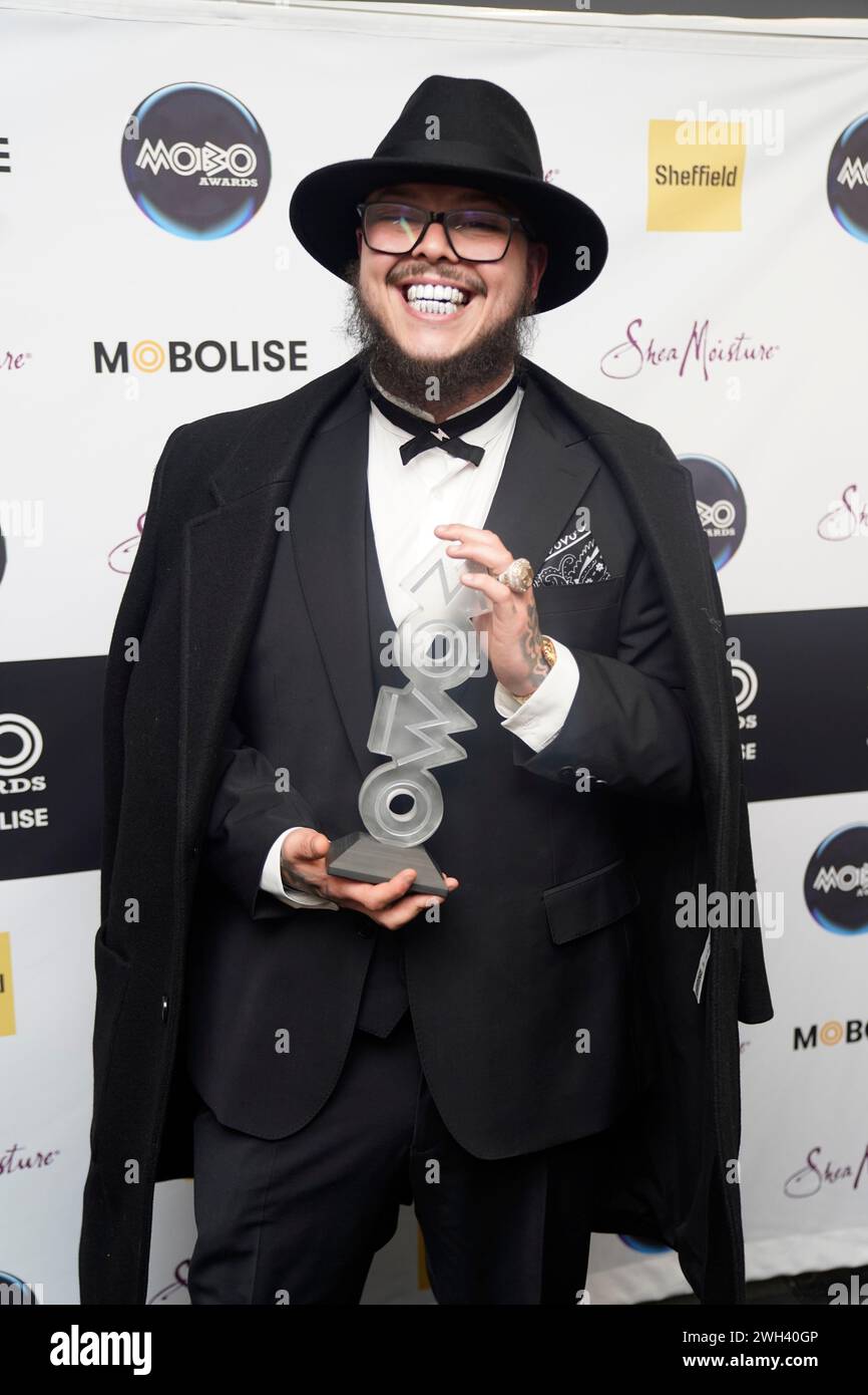 Potter Payper with his Album of the Year award at the Mobo Awards, at ...