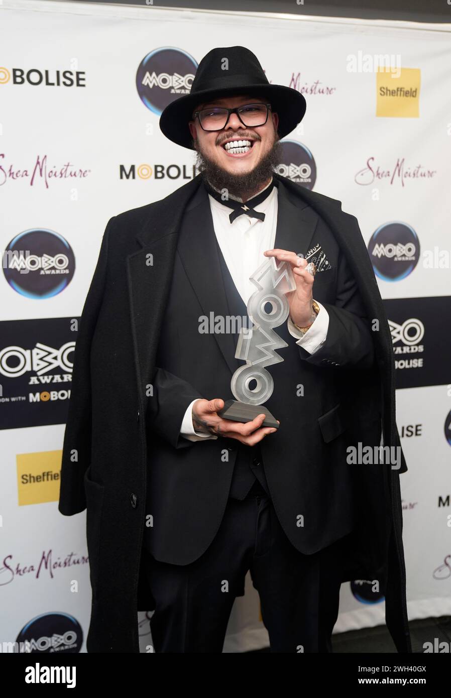 Potter Payper with his Album of the Year award at the Mobo Awards, at ...