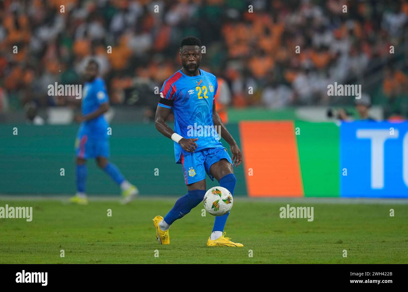 February 07 2024: Chancel Mangulu Mbemba (DR Congo) controls the ball ...