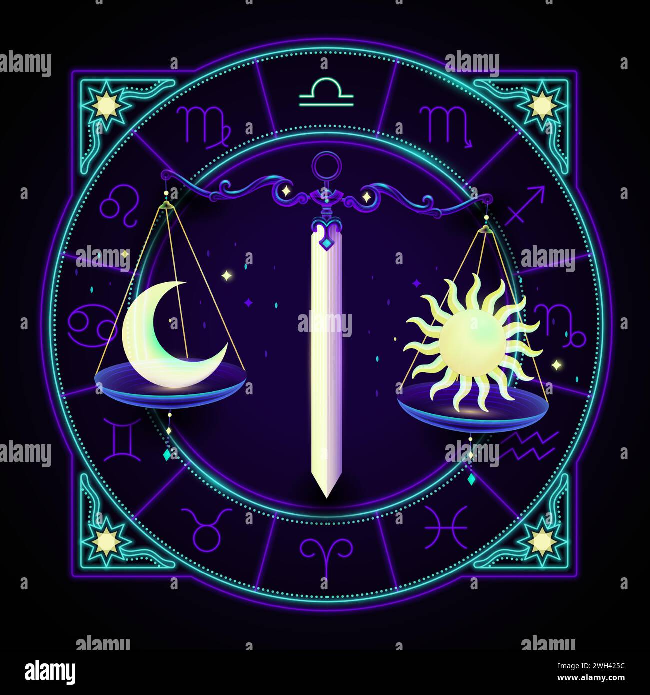 Balance zodiac symbol hi-res stock photography and images - Alamy
