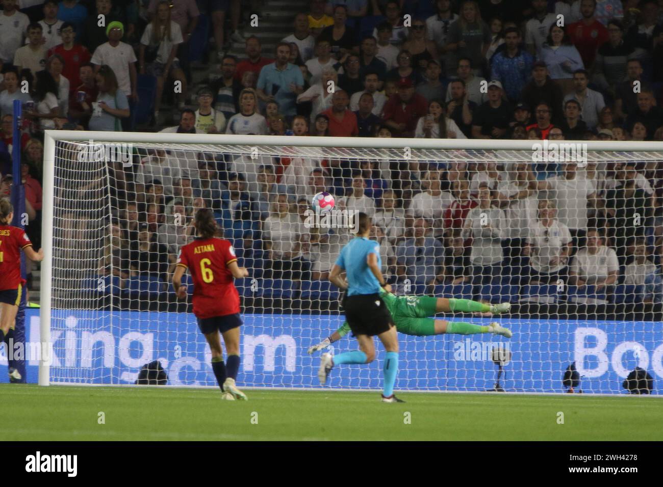 Georgia Stanway scores the winning goal England v Spain UEFA Womens ...